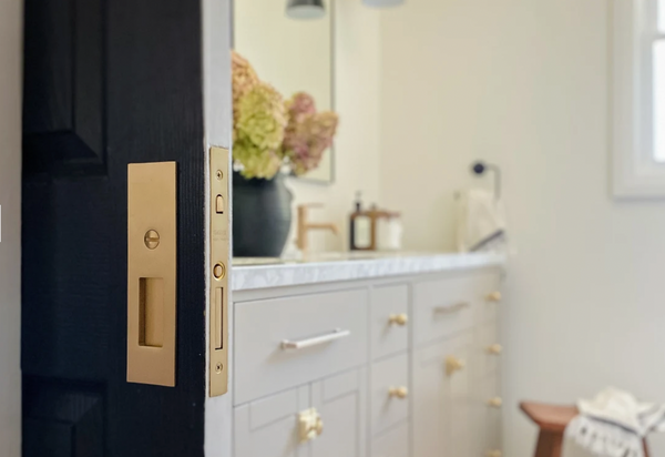 NARROW MODERN RECTANGULAR POCKET DOOR MORTISE LOCK – Heavy Duty Pocket ...