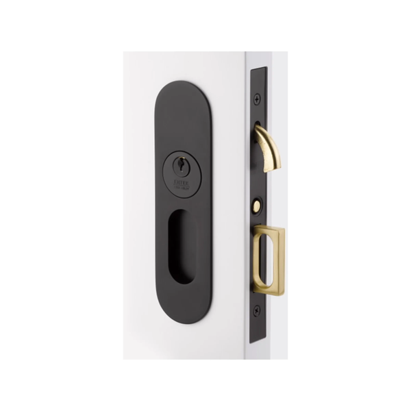 NARROW OVAL POCKET DOOR MORTISE LOCK – Heavy Duty Pocket Door Frames