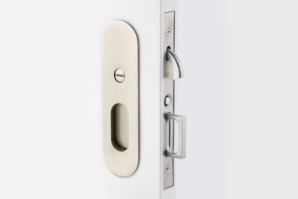 NARROW OVAL POCKET DOOR MORTISE LOCK – Heavy Duty Pocket Door Frames